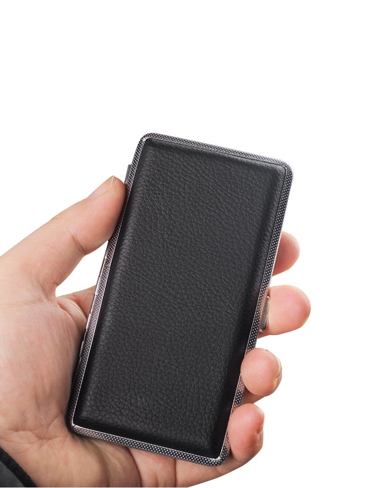 High-end Leather Storage Box Extra Long Cigarette Case Extra Large PU ...