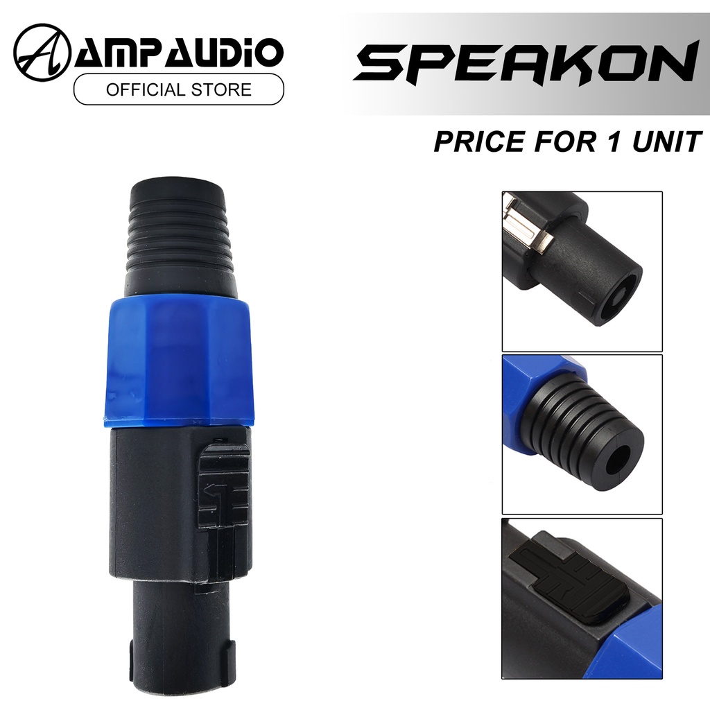 Speakon NL4FC 4 pole speakon cable connector, chuck type strain relief ...