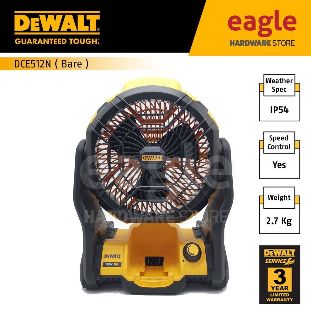 Dewalt DCE512N-XJ 18/20V Cordless Fan ( Bare Unit ) ( DCE512N, DCE512 ...