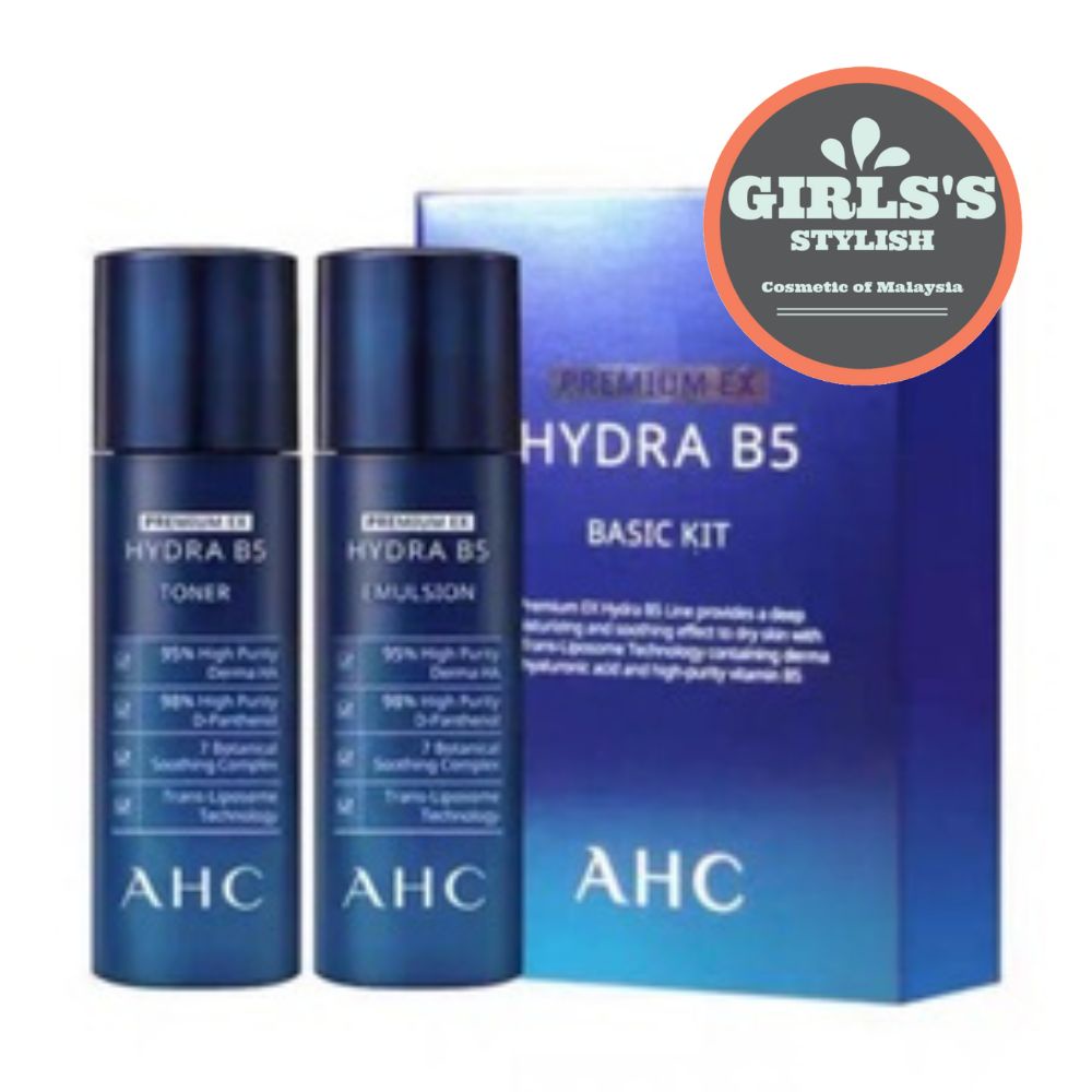 AHC Premium EX Hydra B5 SPECIAL KIT Essence (Toner 60ml& Emulsion Set 60ml) | Shopee Malaysia