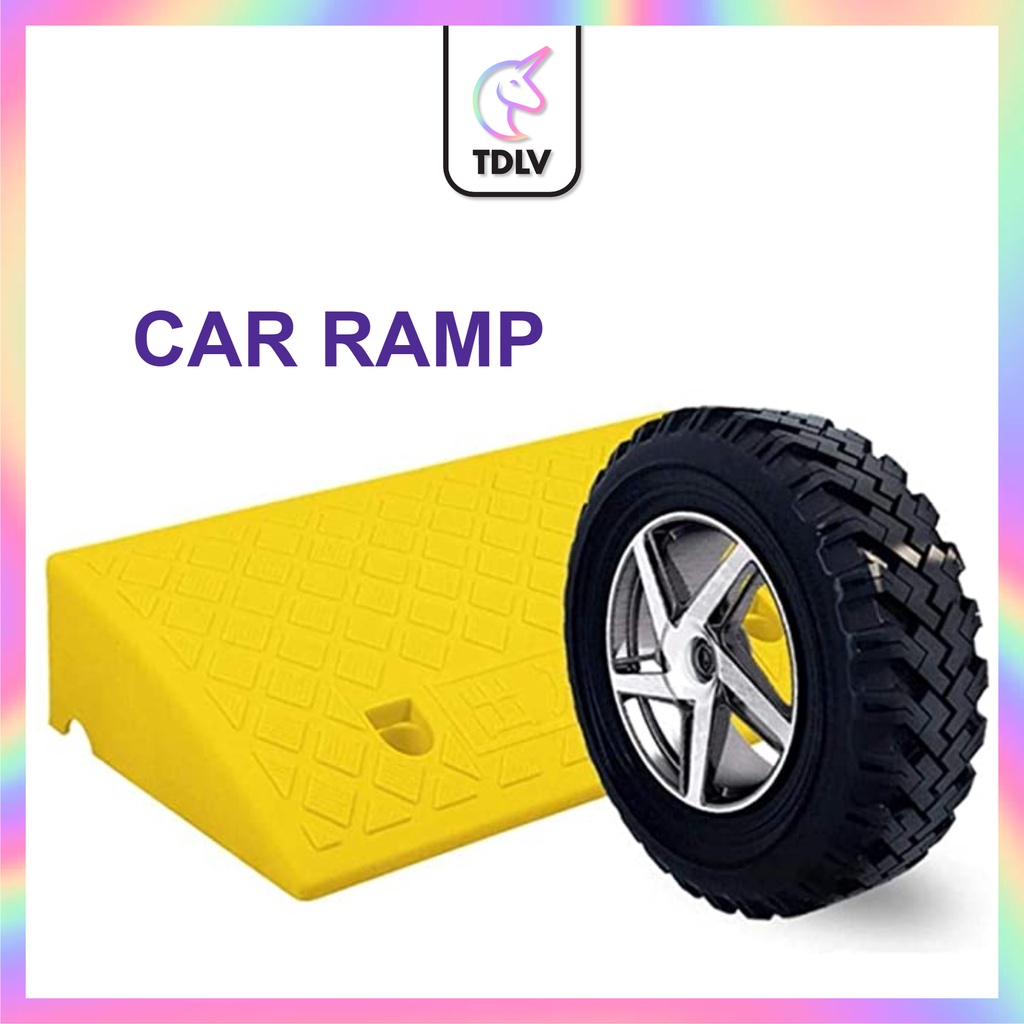 TDLV Heavy Duty Garage/Curb Car Ramps Heavy Duty Rubber Wheelchair ...
