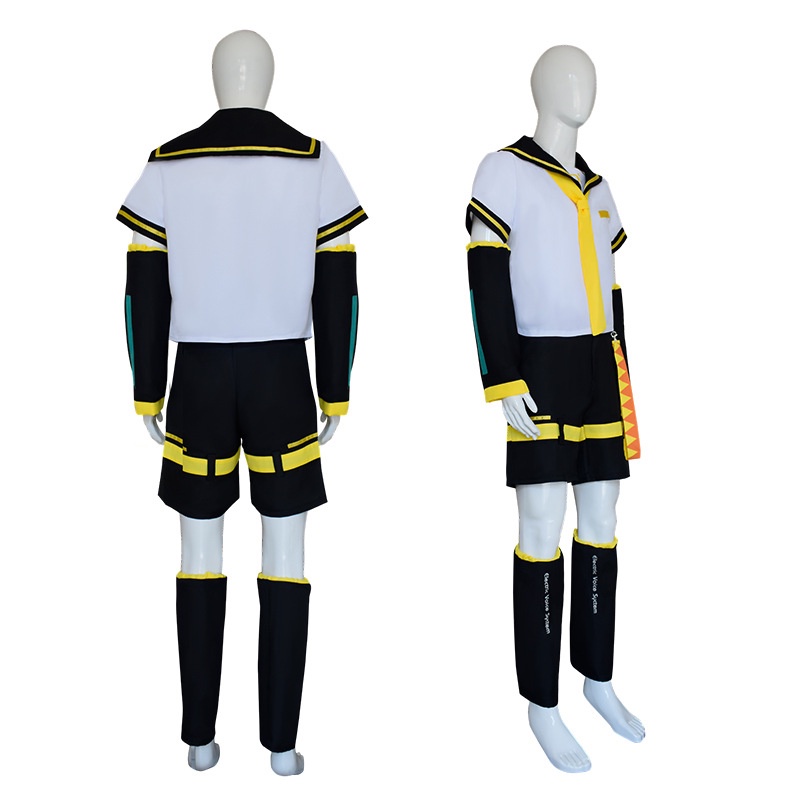 Anime Rin Len Halloween Costumes Uniform Vocaloid Cosplay Yellow ...