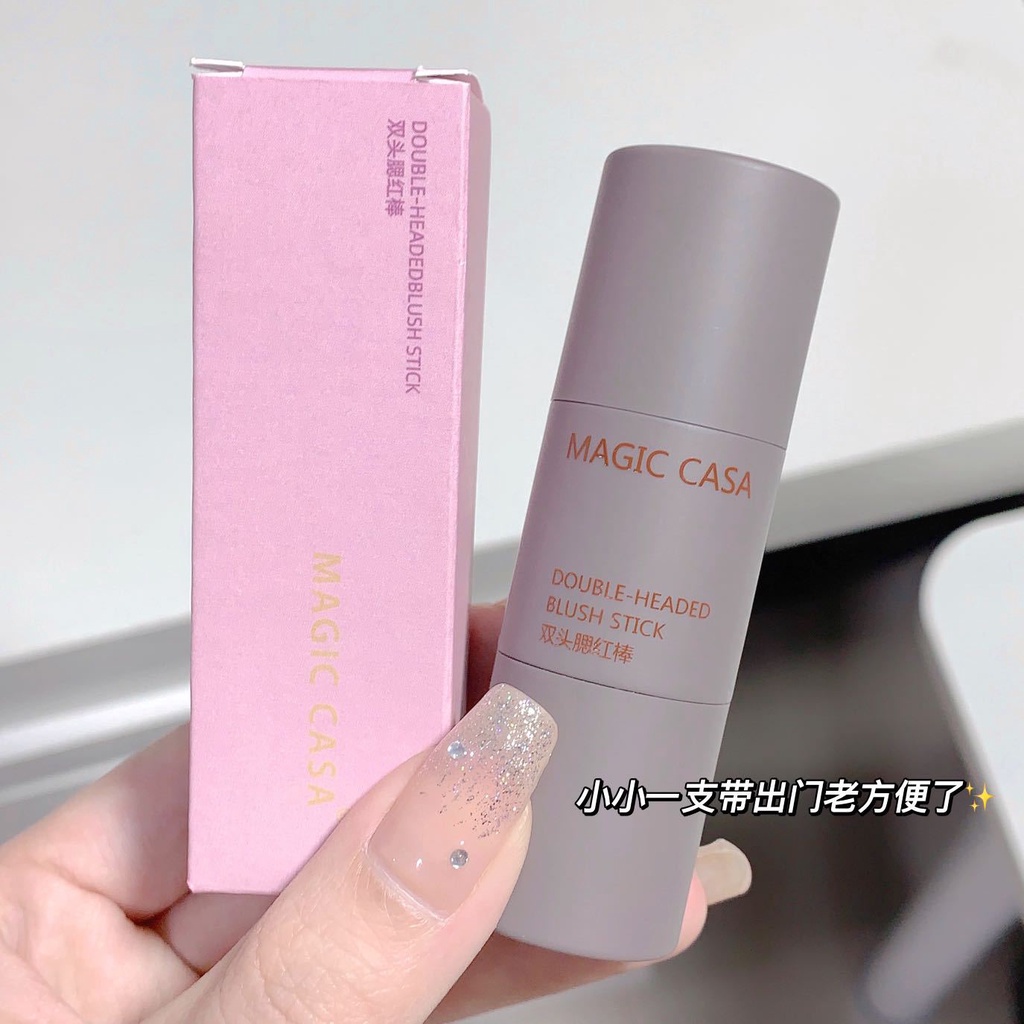 MAGIC CASA Double Head Sponge Blush Moisturize Lasting Nature Water ...