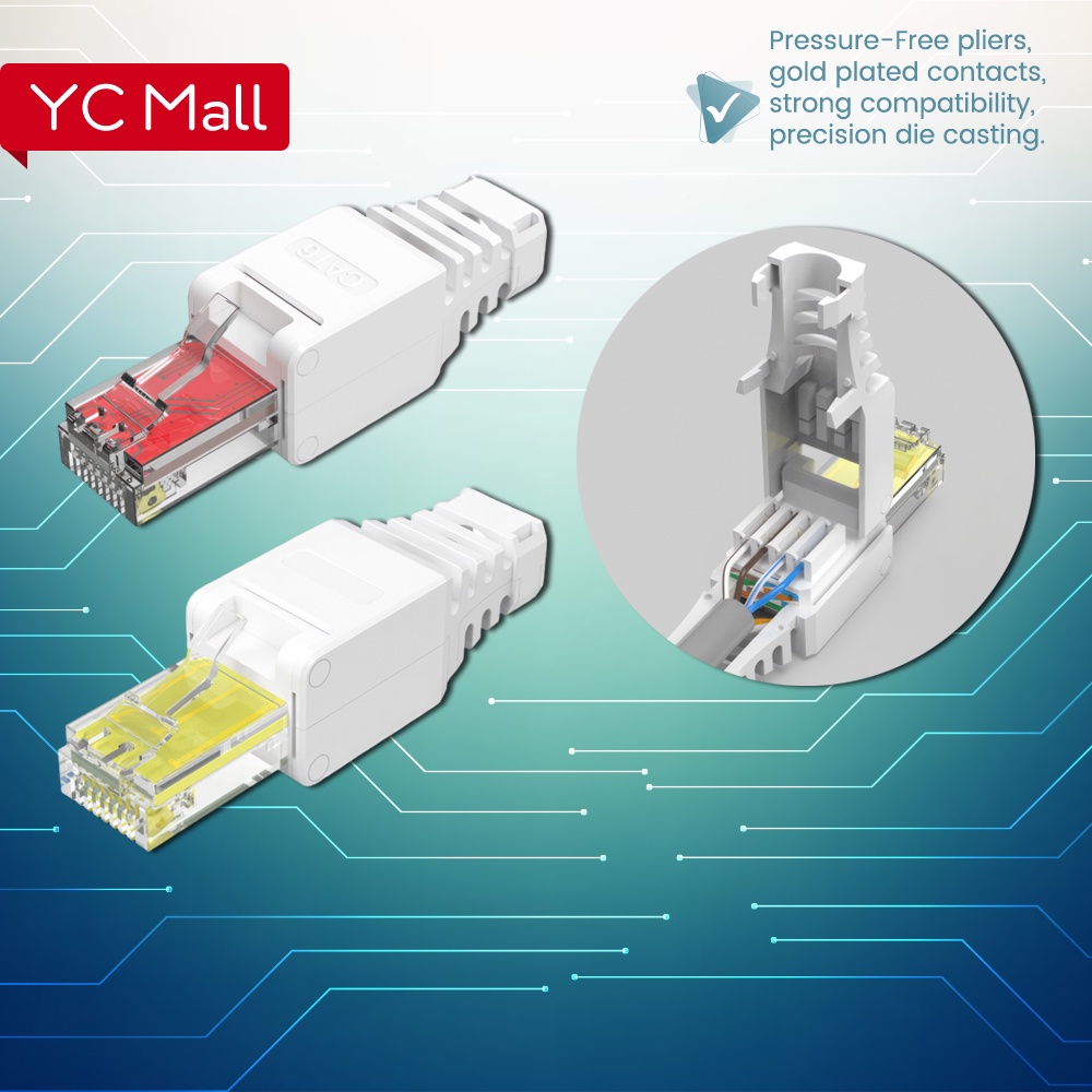 Cat5E Cat6 RJ45 Toolless Modular Connector Plug | Shopee Malaysia