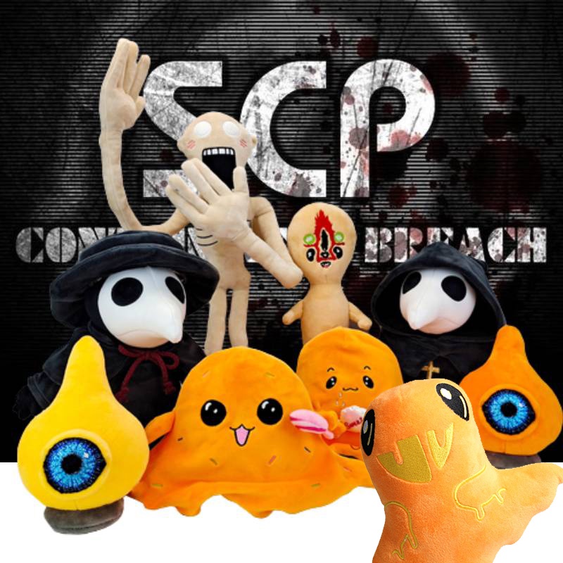 55cm Scp Foundation Plague Doctor Series Tickle Monster Plush Toys SCP 999 Soft Stuffed Toys ...