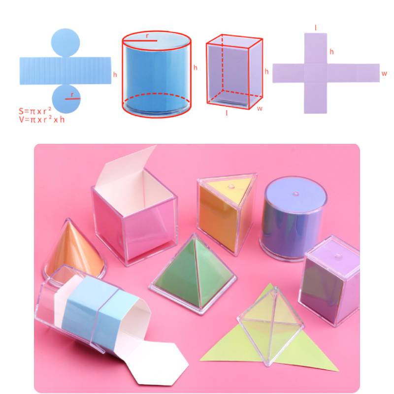 3d Math Geometry Model Kit For Middle School Cube And Rectangular ...