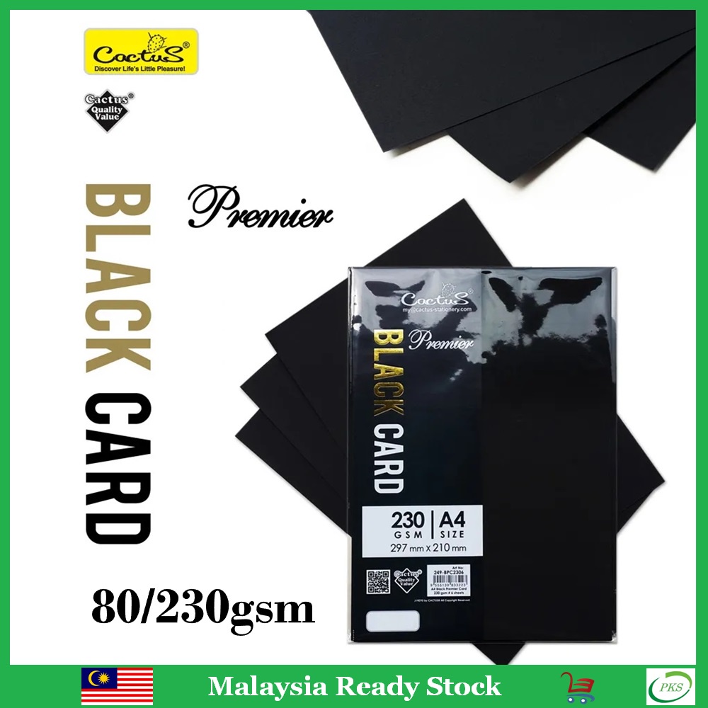 A4 Black Paper Card 80/230gsm Kertas Kad Hitam | Shopee Malaysia