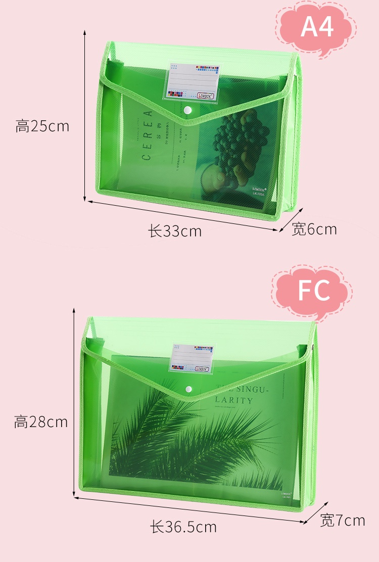 A3 / A4 / A5 / FC Color Organ Bag Office Test Paper Storage Briefcase ...