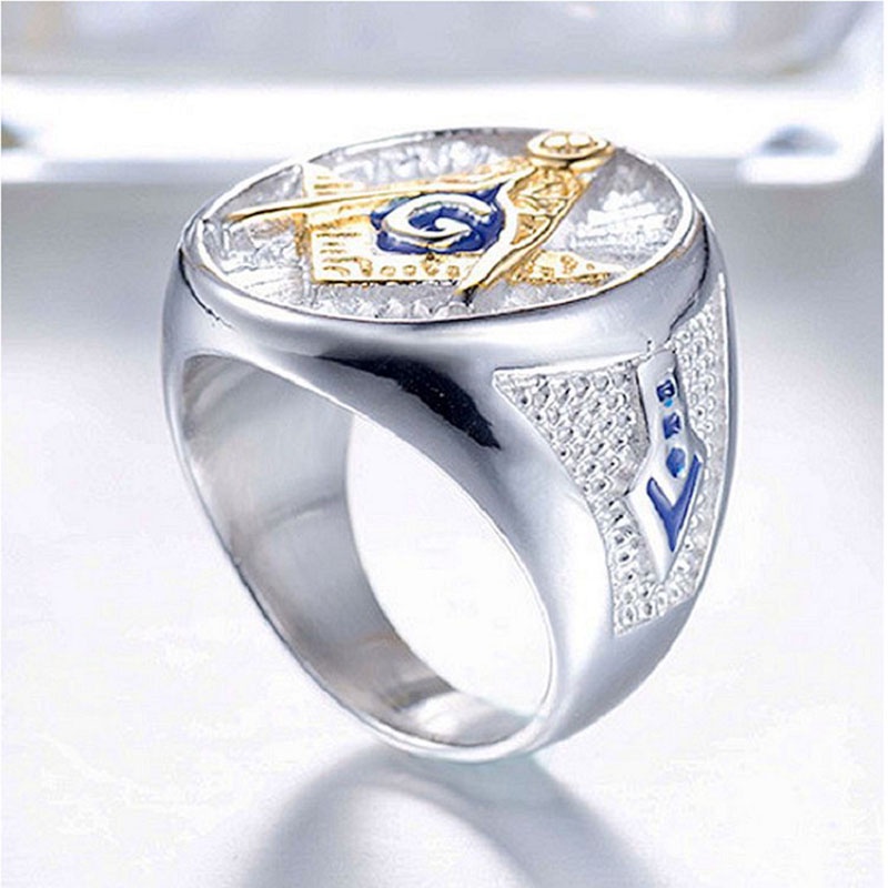 Masonic Mens Ring Freemason Hip-hop 8-12 Size Jewelry | Shopee Malaysia