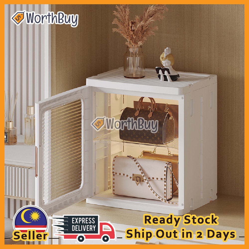 [1-4 Tiers] Worthbuy Stackable Storage Box Rack Organiser Wheel Cabinet ...