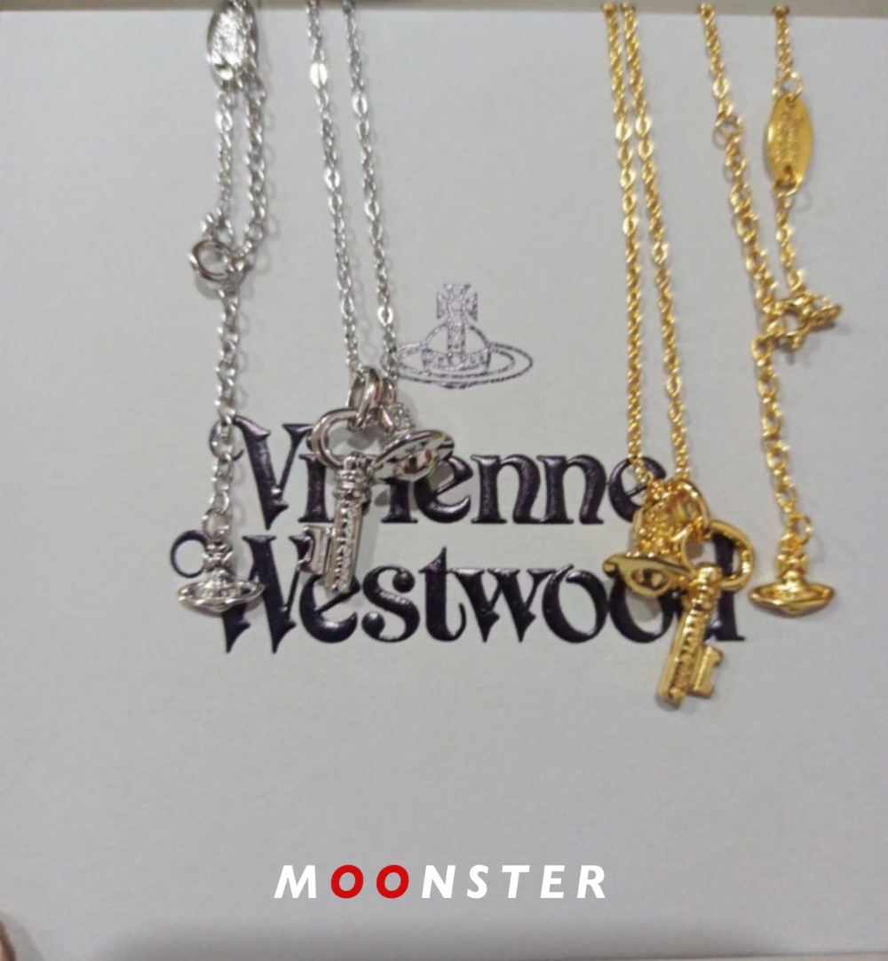 Western Empress Dowager Vivian Saturn Key Necklace Couple's Same ...