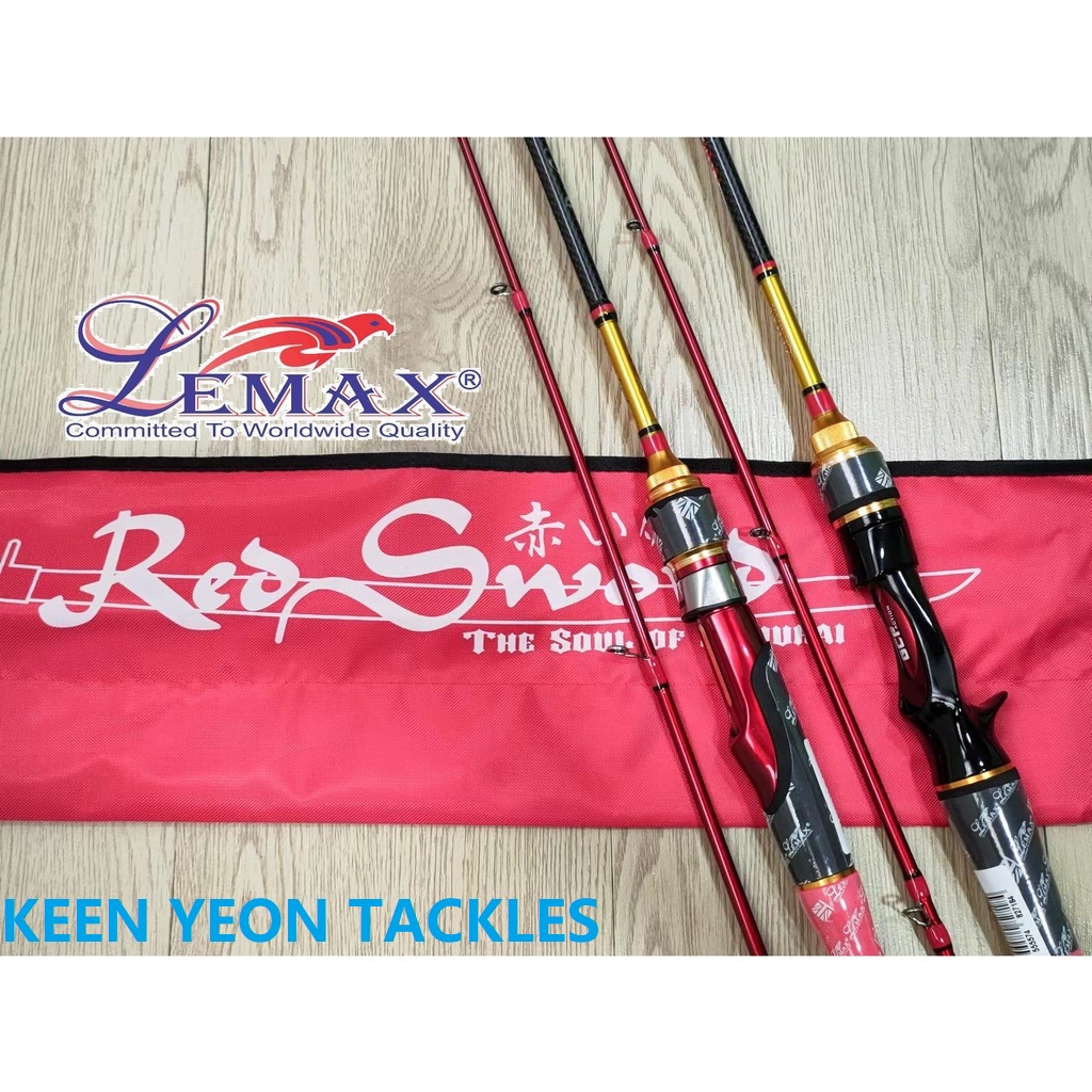 LEMAX RED SWORD FISHING ROD ( SPINNING ) | Shopee Malaysia