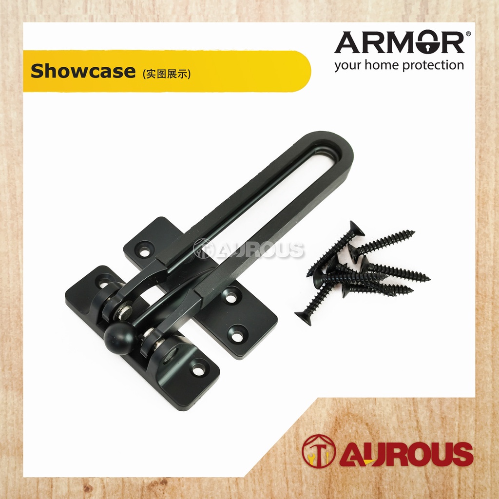ARMOR BALL BEARING DOOR GUARD SECURITY LOCK (ADG-108/SN , ADG-108/MB ...
