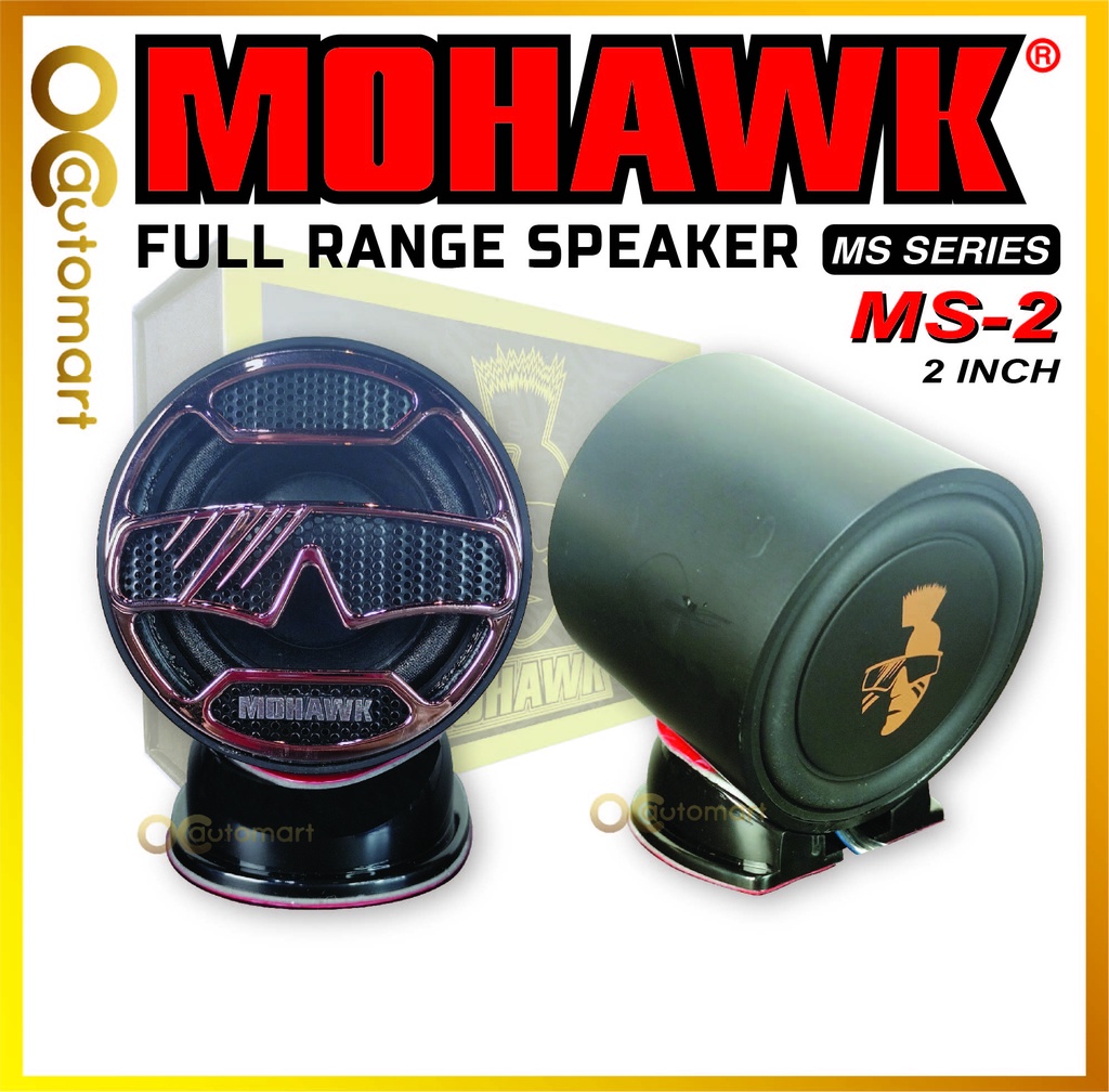MOHAWK MS Series MS-2 2 Way Full Range 100Watt With Bass Car Speaker ...