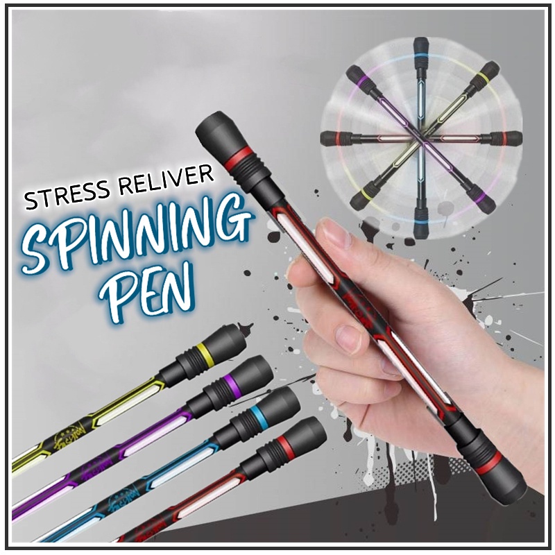 (1 Pcs) Balance Spinning Pen Finger Flexible Rotating Gaming Gel Pen ...