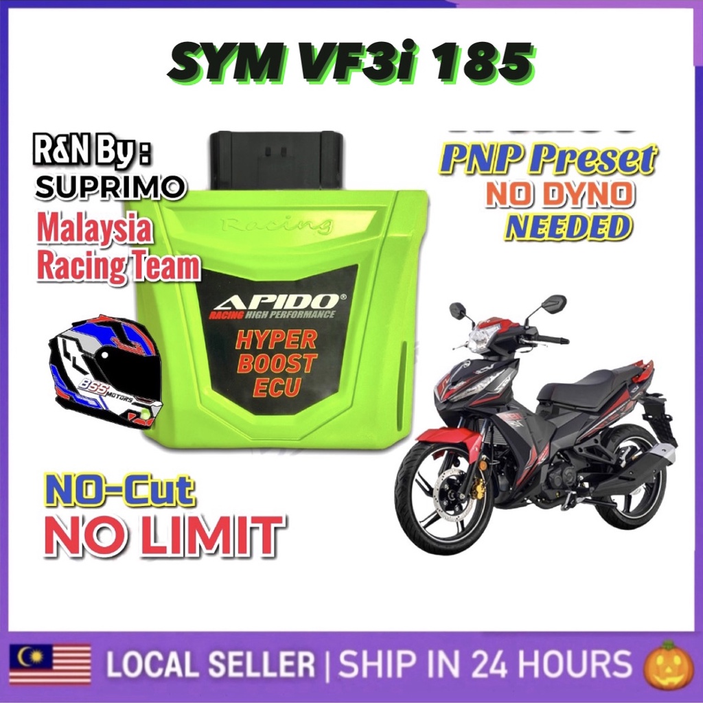 SYM VF3i 185 Racing ECU Hyper Boost PNP Sahaja No Dyno No Cut OFF Top ...