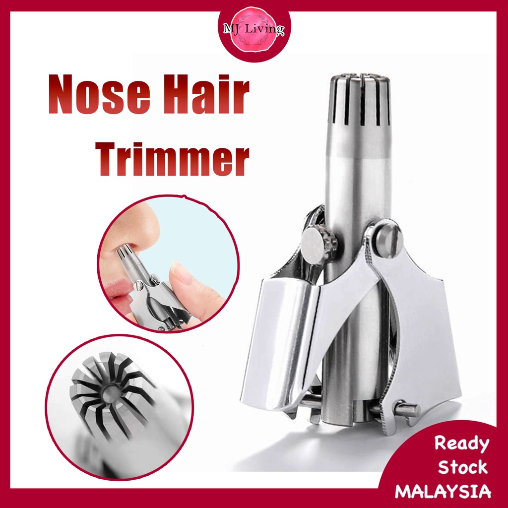 Stainless Steel Nose Hair Trimmer Tools Manual Painless Washable Ear ...