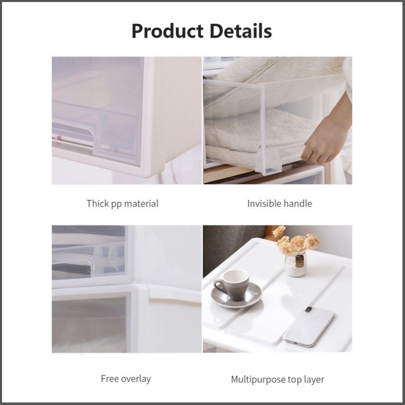 【i.Rumah】5L Stackable Storage Box Multipurpose Plastic Wardrobe Drawer ...