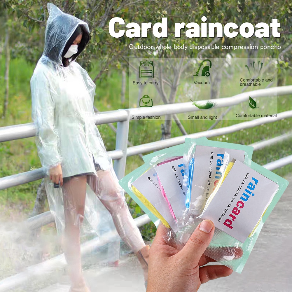 Disposable Raincoat Portable Adult Card Raincoat Vacuum Compression ...