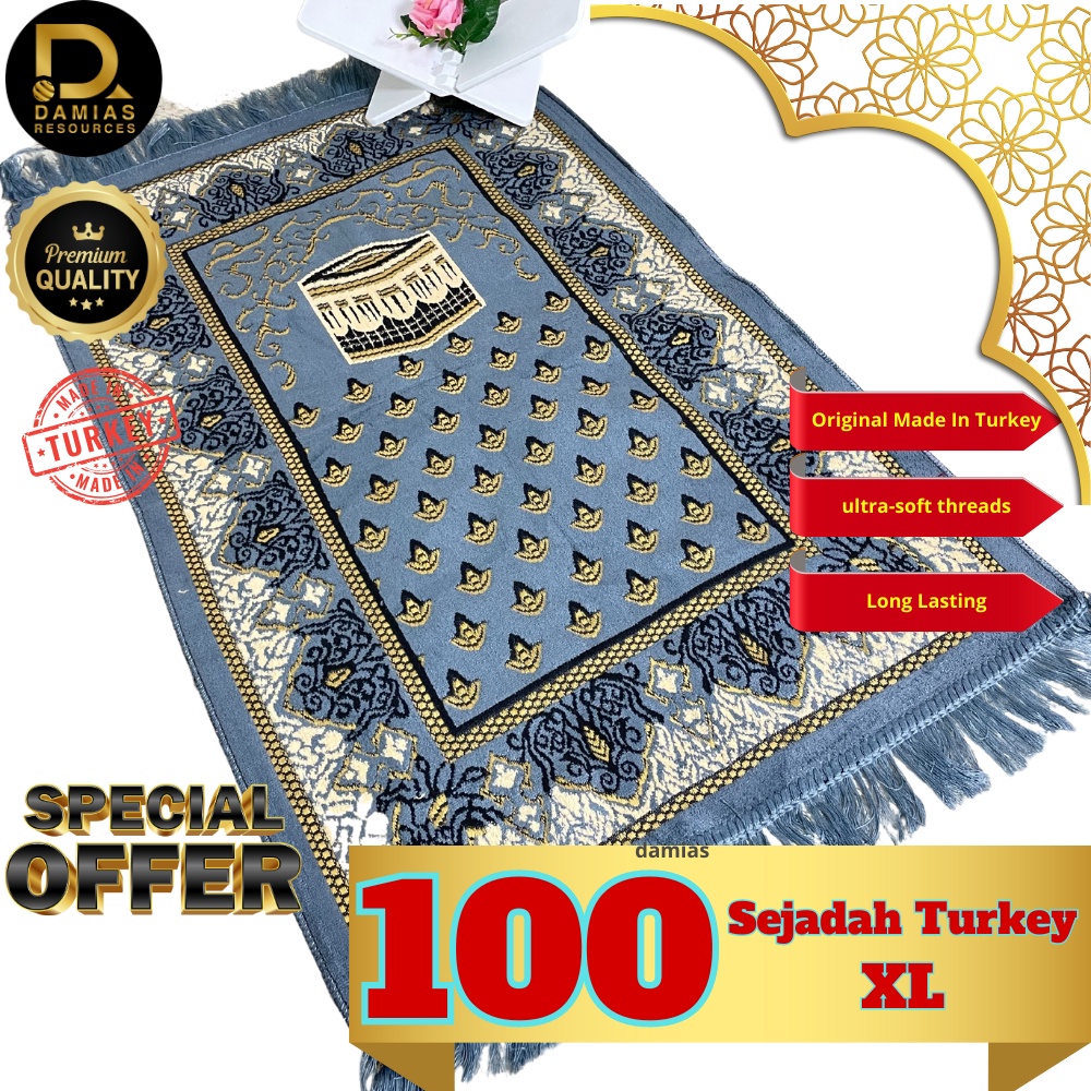 Sejadah Turkey VIP Berkualiti Tinggi 115cm x 70cm +/- Limited Edition ...