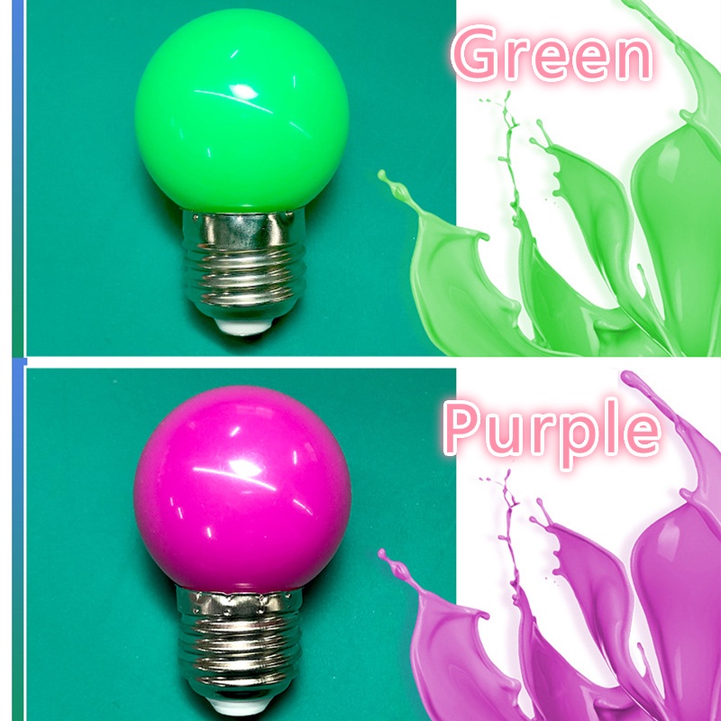 3W Light Mini Color Bulb Mentol Berwarna E27 Mentol Raya Warna Warni ...