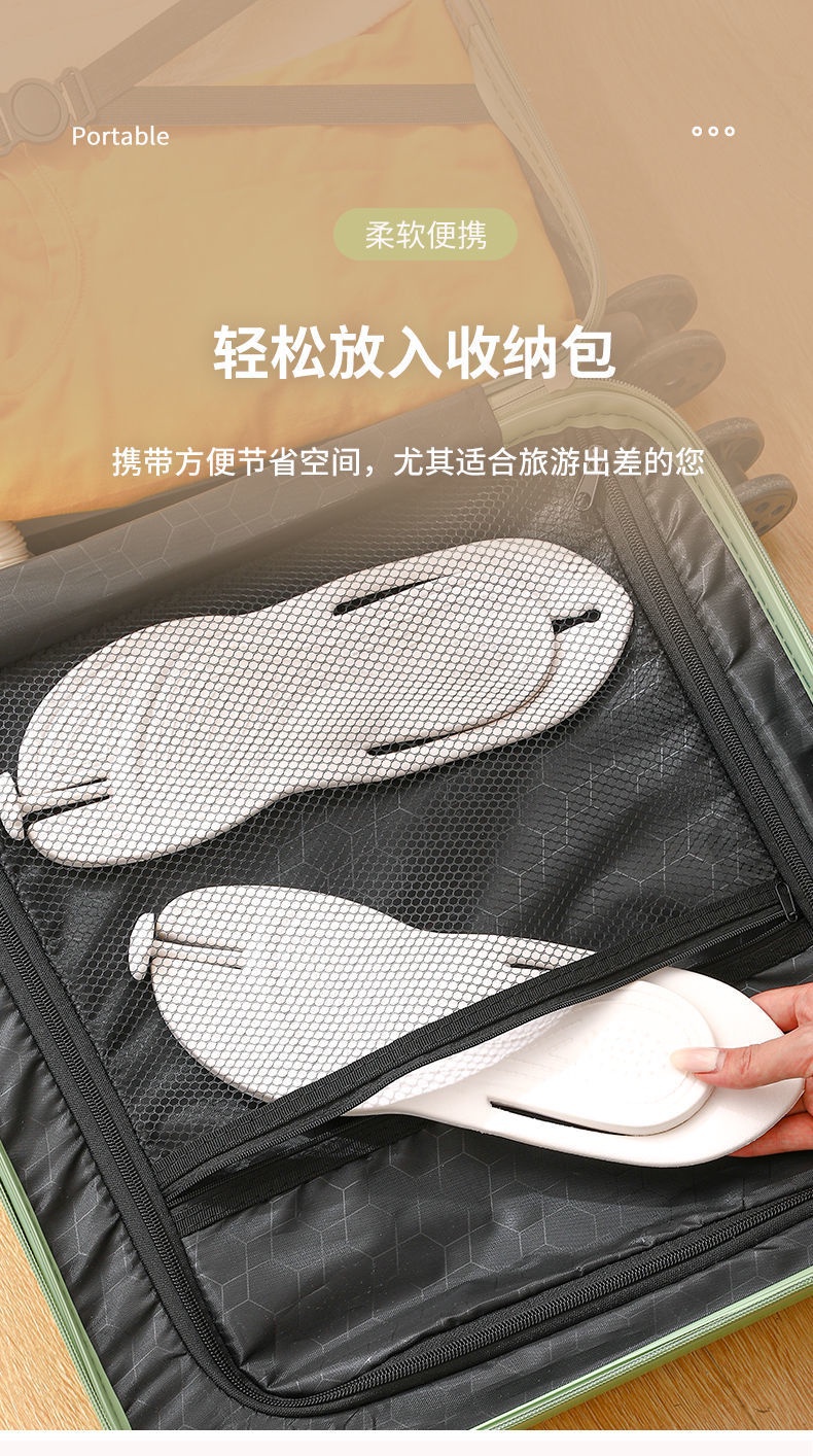 [Travel Essential] Portable Flip-Flops Foldable Slippers EVA Sole ...