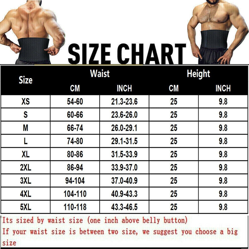 Waist Trainer Shapers Corset For Men Abdomen Reducer Slimming Belt ...