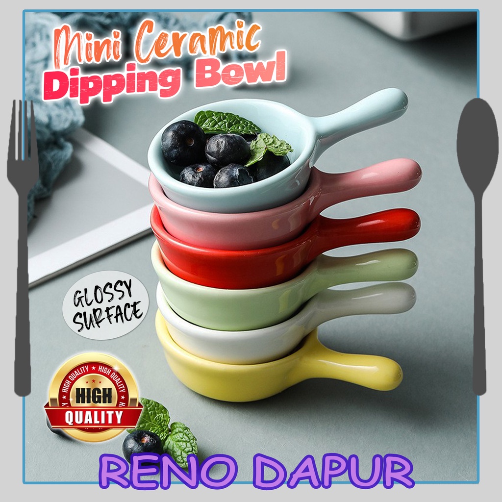 1PC Gloss Nordic Style Mini Ceramic Plate Dipping Bowl Chili Sos ...