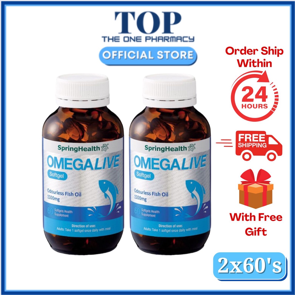SpringHealth Omegalive Softgel (60's/ 2x 60's) | Shopee Malaysia