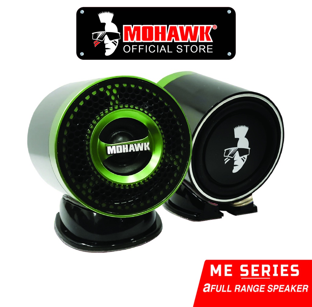 MOHAWK ME Series ME-22T 2 Way Full Range 220Watt With Bass Car Speaker ( 2.2 Inch ) Green ...