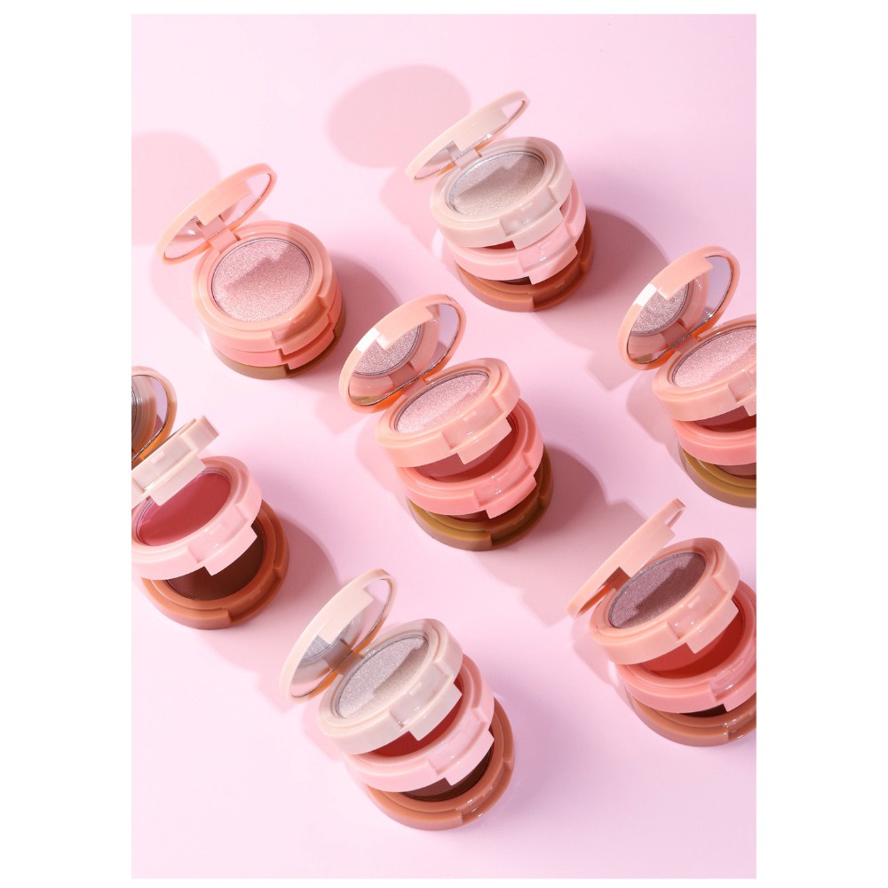 HANDAIYAN Powder Blusher Three Layers 3 In 1 Highlight Decorate Makeup ...