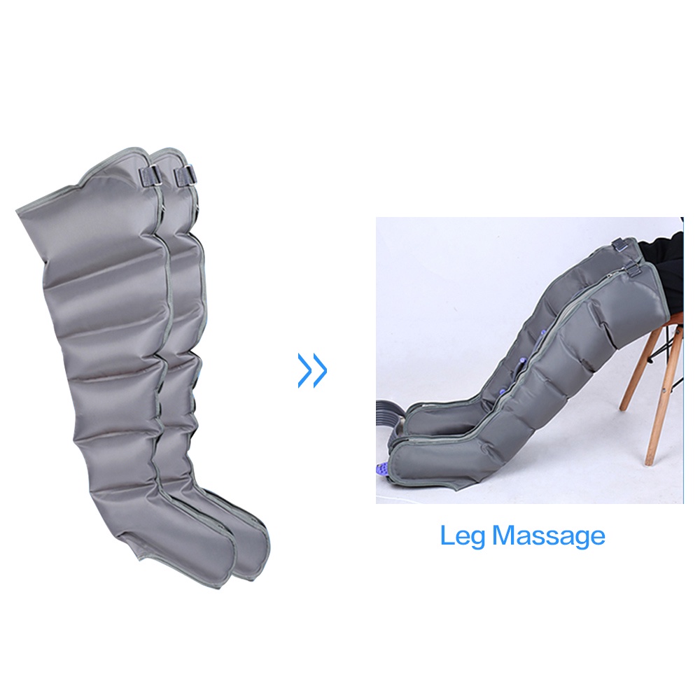 6 Cavity Electric Air Compression Massager Waist Leg Pump Wraps Foot ...