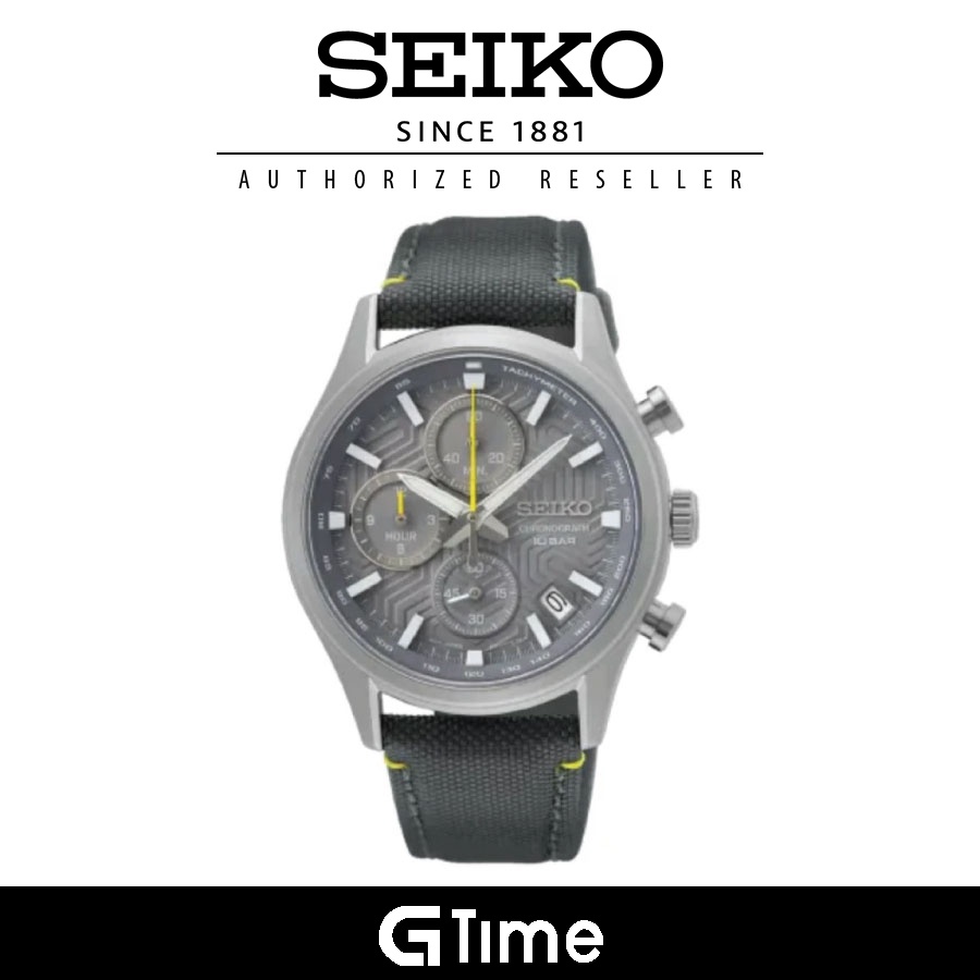 [Official Warranty] Seiko SSB423P1 Men's Sports Chronograph Leather ...