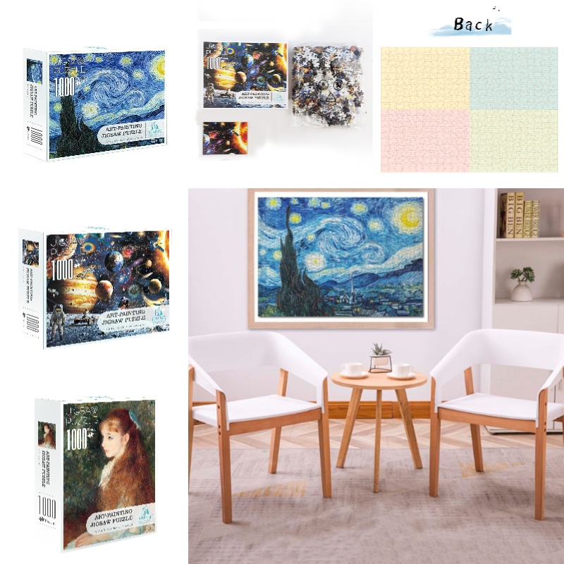 Premium 1000-piece Quality Jigsaw Puzzle With Famous Paintings Soothing ...