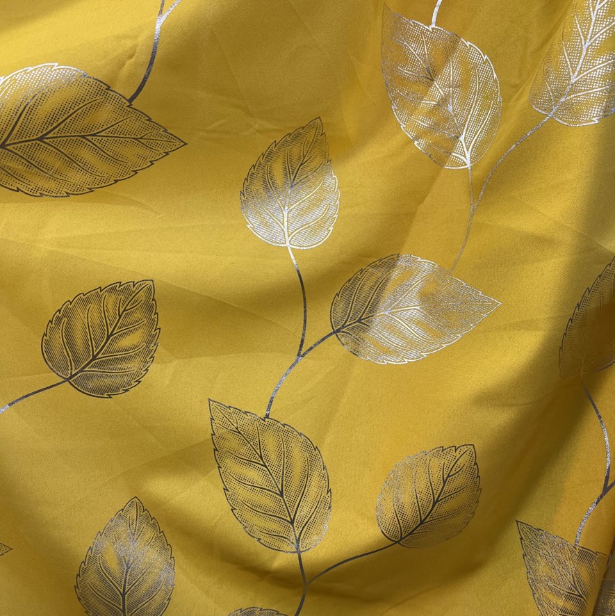 Romantika Loren Viral Curtain French Pleat Hook GOLDEN YELLOW Fabric ...
