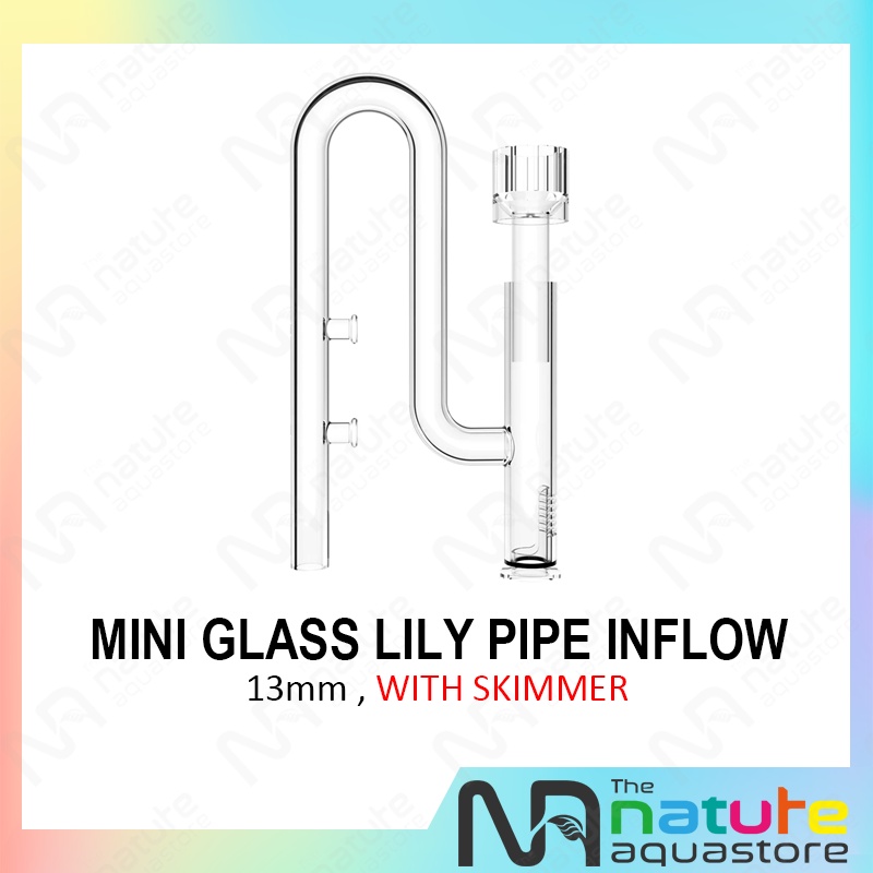 Aquarium Mini Glass Lily Pipe Inflow With Skimmer 13mm | Shopee Malaysia