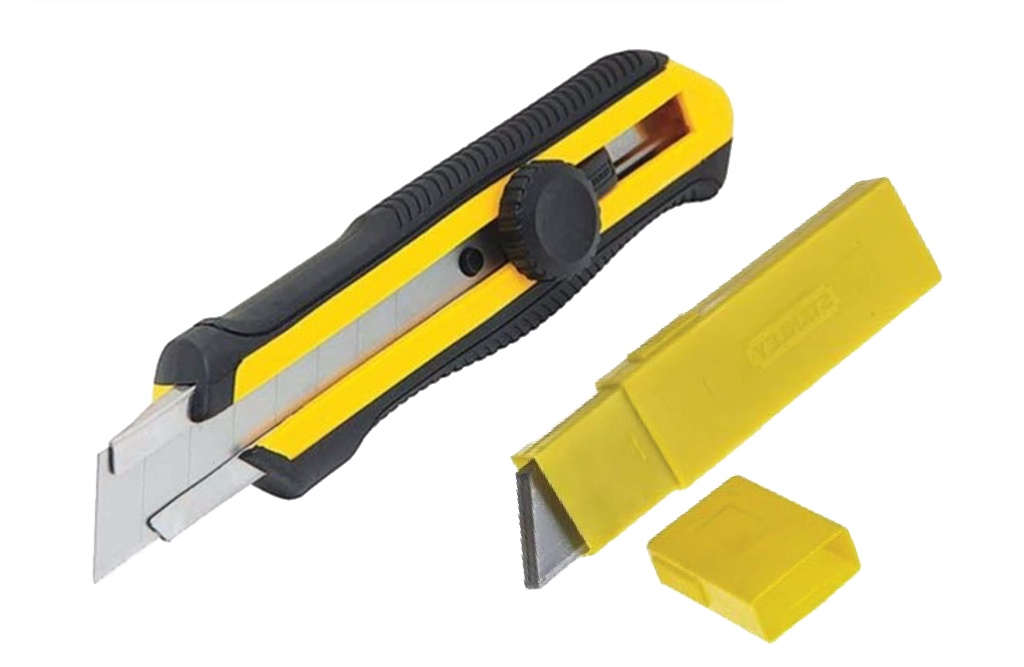 STANLEY 1"/25MM DYNAGRIP SNAP OFF KNIFE + 10pc BLADE set | Shopee Malaysia