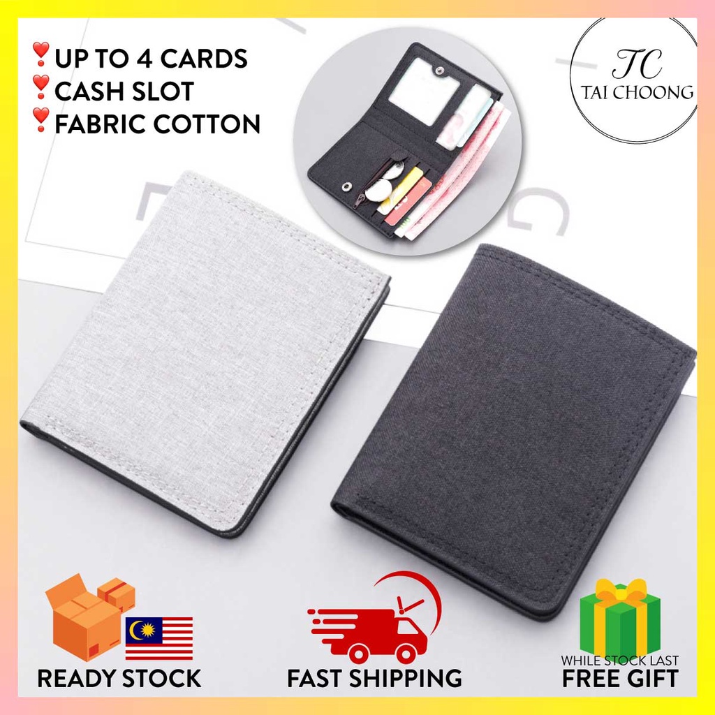 TC BW-028 Vertical Fabric Cotton Wallet Classic Fashion Stylish Easy ...