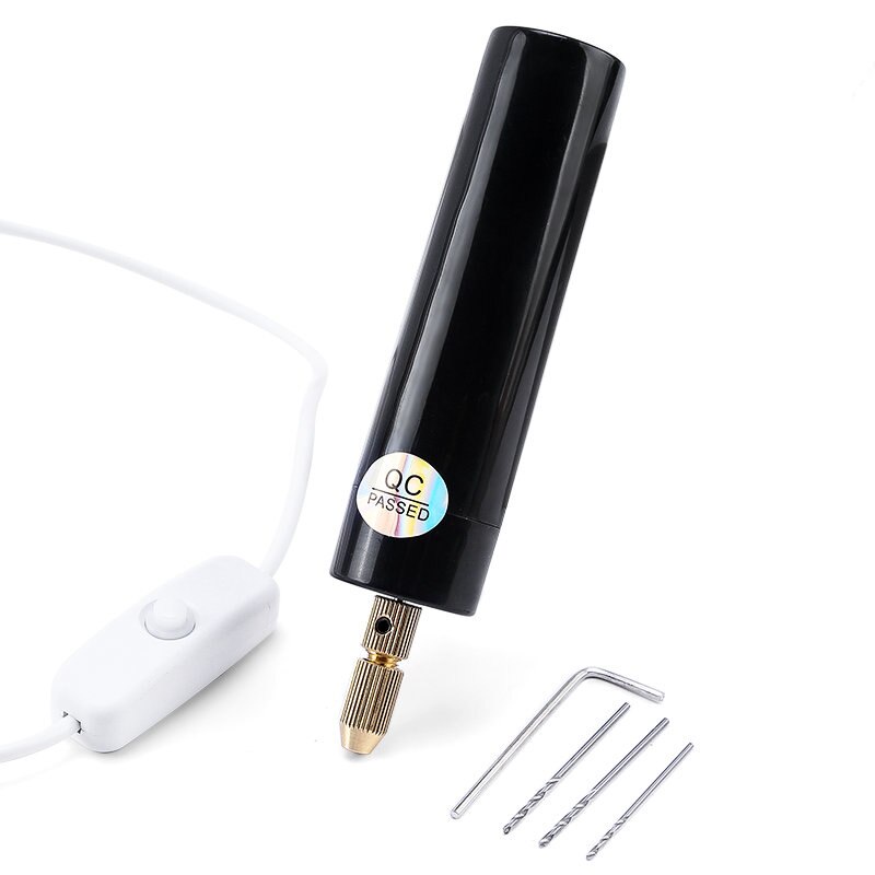 USB Powered Handheld Rotary Drill Set Mini Electric Drills With 3pcs ...