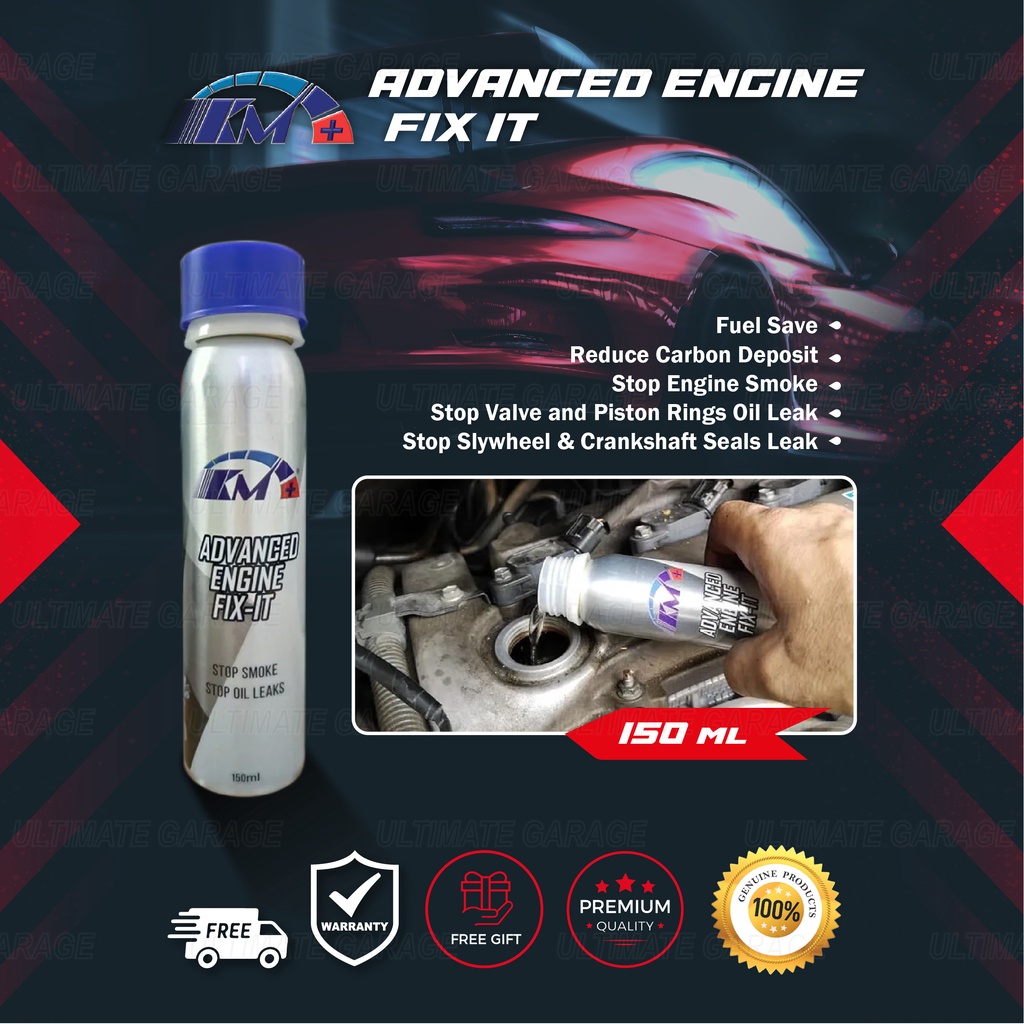 KM+ Advanced Universal Engine Fix It 150ML KM-EGFIX Enjin Treatment Car ...