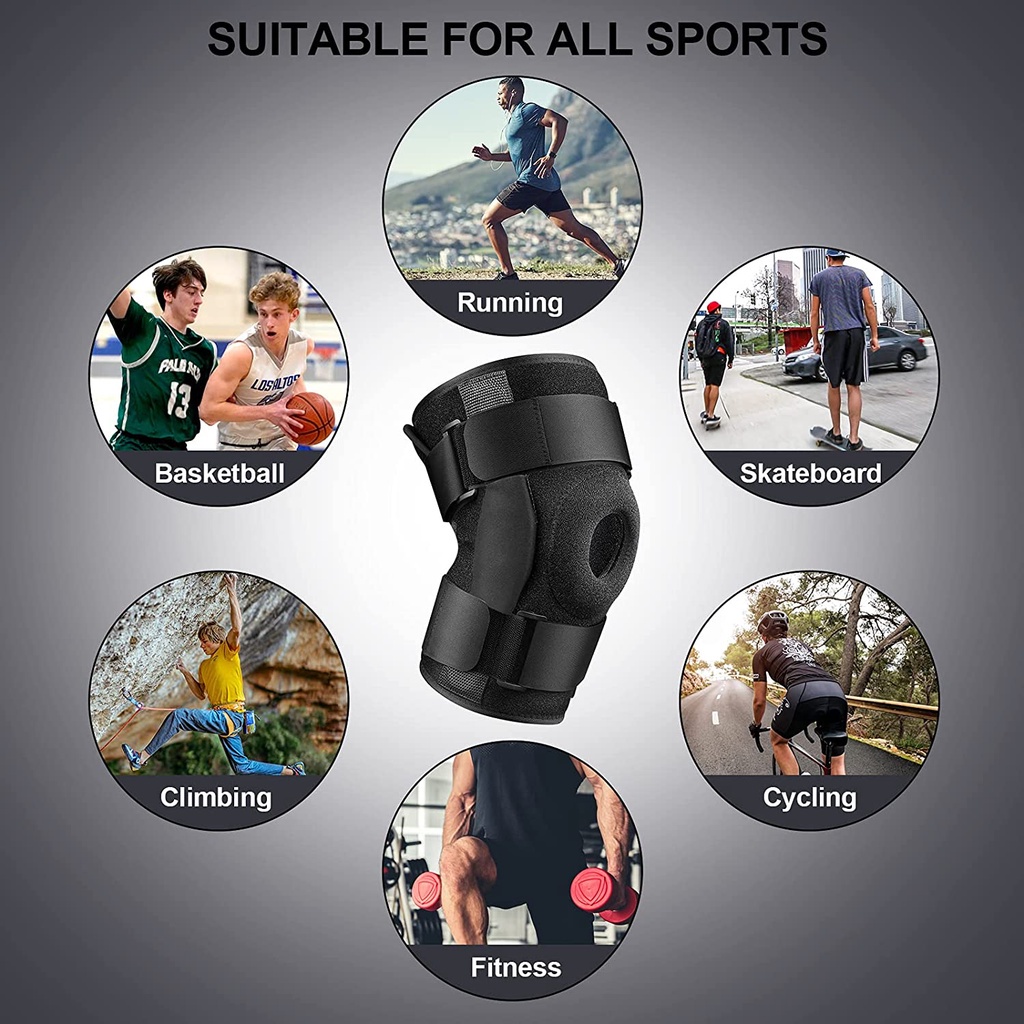 NEENCA Knee Brace Support Adjustable Compression Breathable Patella ...