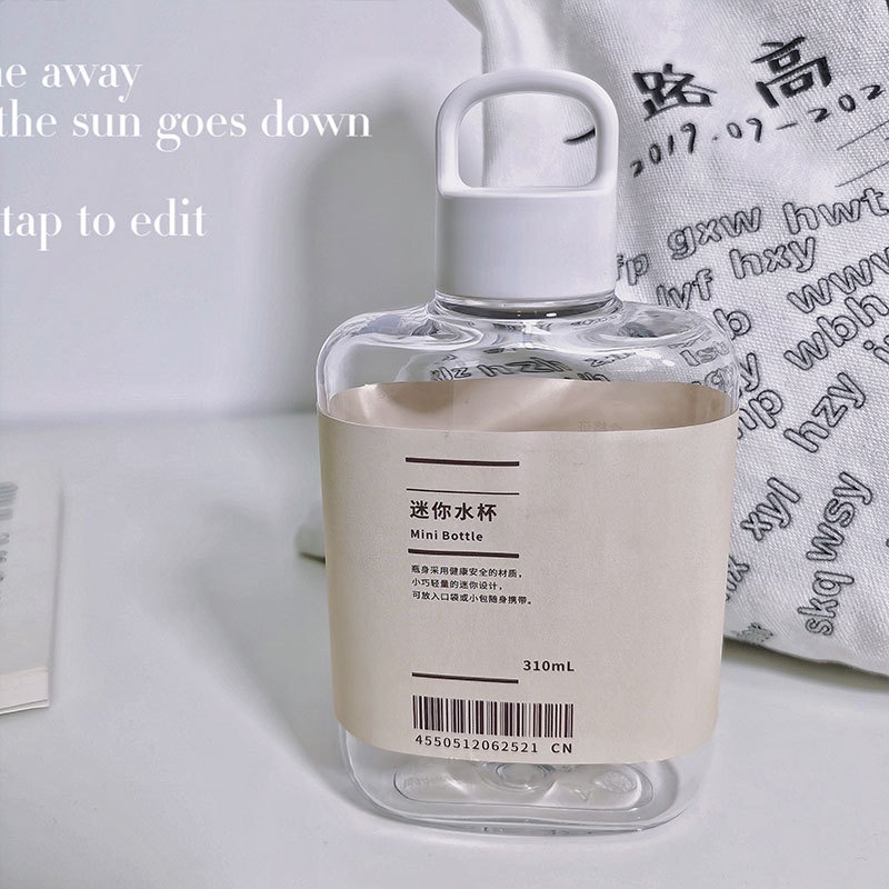 310ml Muji flat simple water bottle portable water cup botol air viral ...
