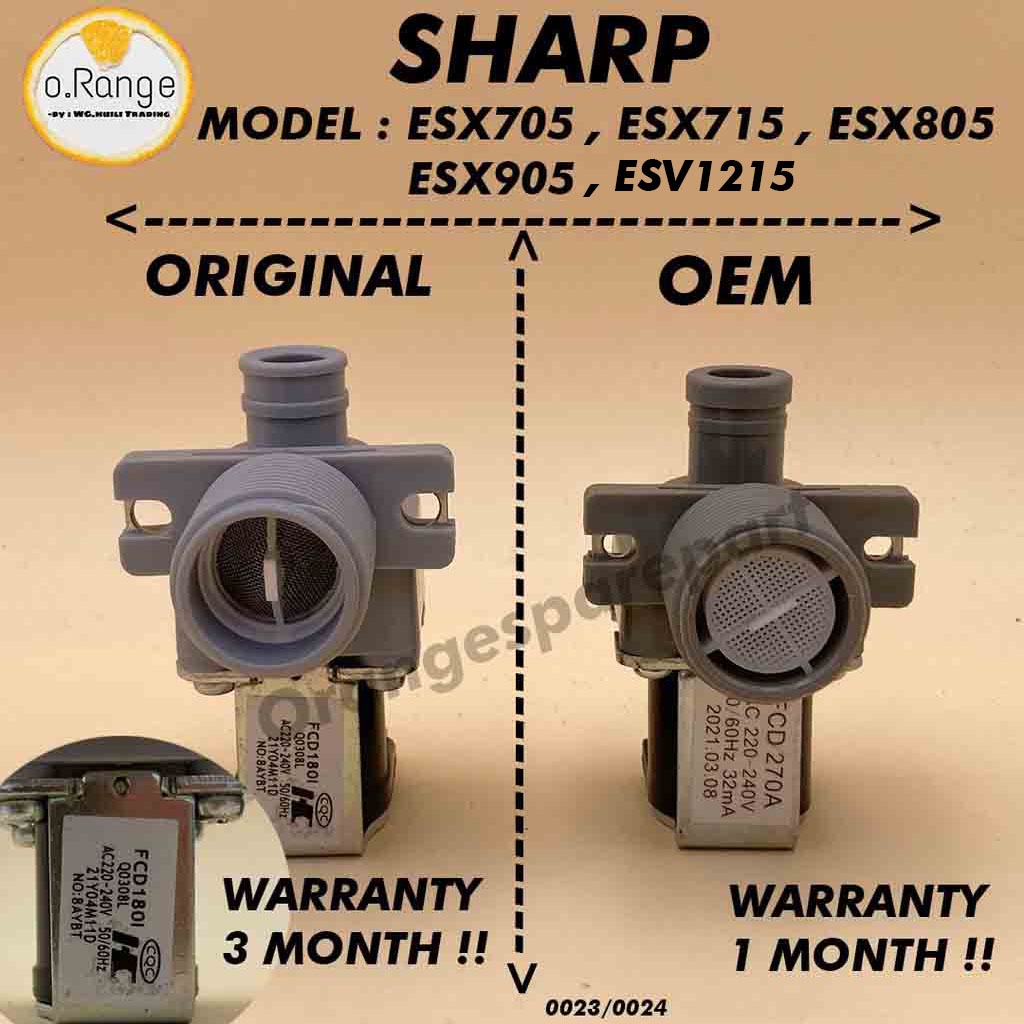 ESX705 / ESX715 / ESX805 / ESX905 / ESV1215 SHARP WASHING MACHINE WATER ...