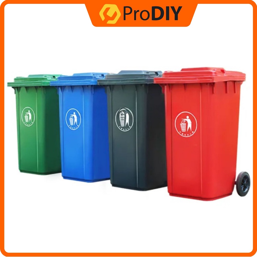 Tong Sampah Besar Bertutup 240L | 120L Indoor & Outdoor Heavy Duty ...