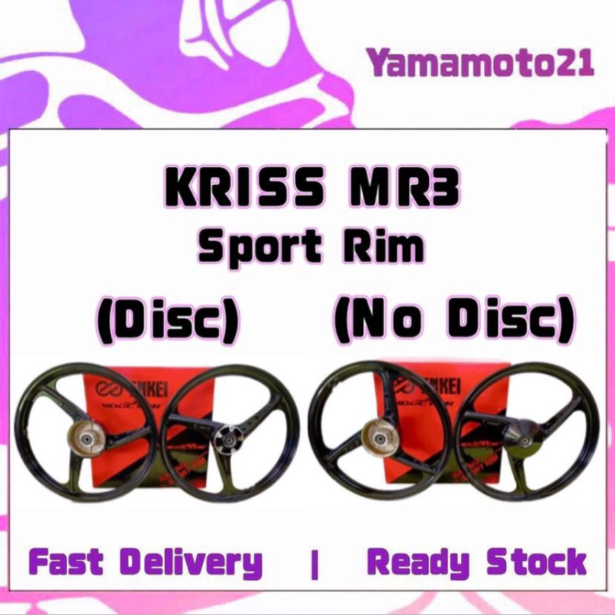 Modenas MR3 Kriss110 MR3 Kriss 110 MR3 Sport Rim 3 Leg Enkei Disc / No ...
