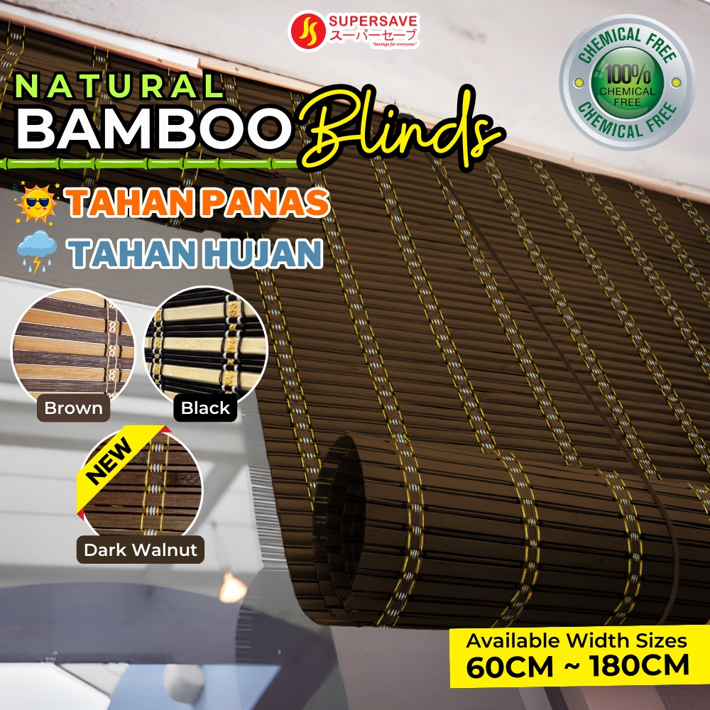 SUPERSAVE Bamboo Blinds Bidai Kayu Langsir Buluh Bamboo Curtain Outdoor ...