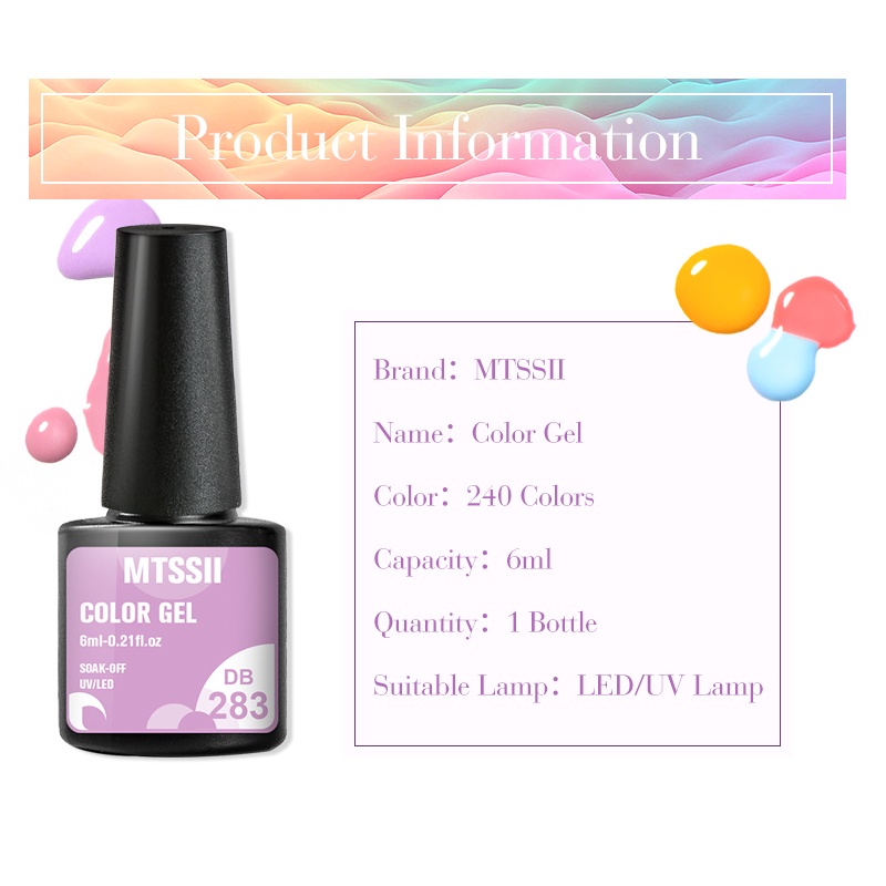 MTSSII Nail Gel Polish Nude Vernis Semi Permanent Nail Art Manicure Soak Off LED UV Gel Nail ...