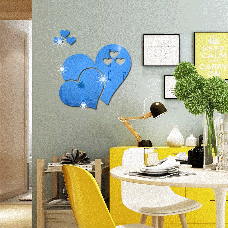 (1 Set )Strong Glue Mirror 3d Wallpaper Wall Acrylic Stickers Mural ...