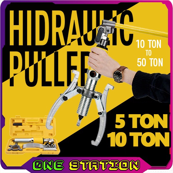 5/10 Ton Heavy Duty Hydraulic 3 Jaw Puller Industrial Grade Integral ...