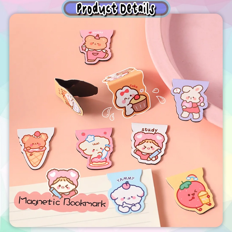 [Blink] 可爱卡通磁性书签 Cute Cartoon Magnetic Bookmark Mini Aesthetic Magnet ...